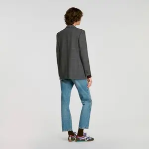 Sandro Check Tailored Jacket