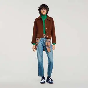 Sandro Short Coat With Flap Pockets