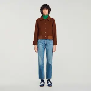 Sandro Short Coat With Flap Pockets