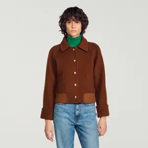 Sandro Short Coat With Flap Pockets