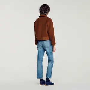 Sandro Short Coat With Flap Pockets