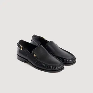 Sandro Leather Buckle Loafers