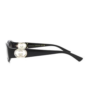 Gucci Hailey Oval Sunglasses - Black