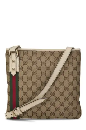 Gucci White Original Gg Canvas Jolicoeur Messenger