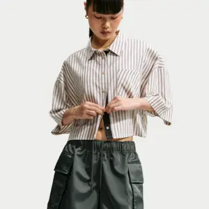Nike Loose Mid-rise Satin Cargo Shorts - Green