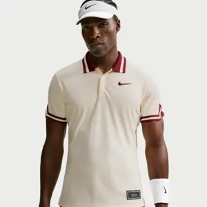 Nike Court Slam Aero-fit Tennis Polo - Brown