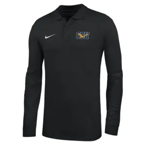 Nike College Dri-fit Long-sleeve Polo - Black
