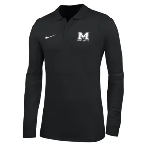 Nike College Dri-fit Long-sleeve Polo - Black