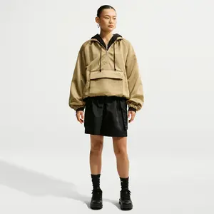 Nike Satin 1/4-zip Anorak - Brown
