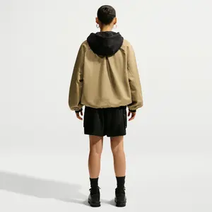 Nike Satin 1/4-zip Anorak - Brown