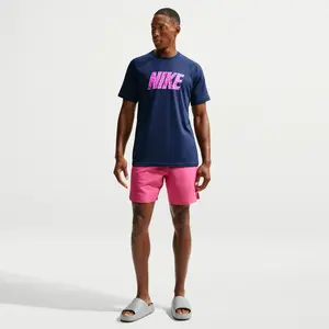 Nike Swim Hydroguard Dri-fit Uv Short Sleeve Top - Blue