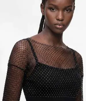 Karl Lagerfeld Chainmail Mesh Top
