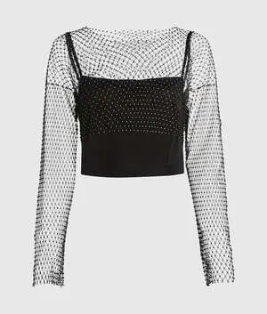 Karl Lagerfeld Chainmail Mesh Top
