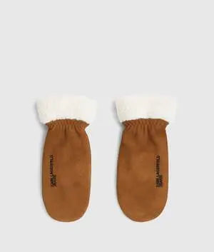 Karl Lagerfeld Suede Mittens - Brown