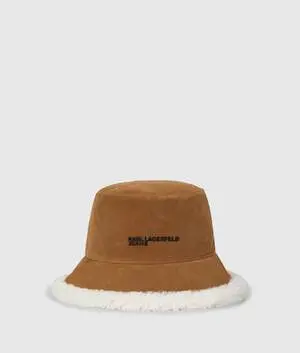 Karl Lagerfeld Reversible Bucket Hat - Brown