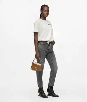 Karl Lagerfeld Geo Suede Mini Crossbody Bag