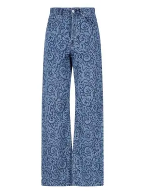 Dries Van Noten Printed Straight Jeans