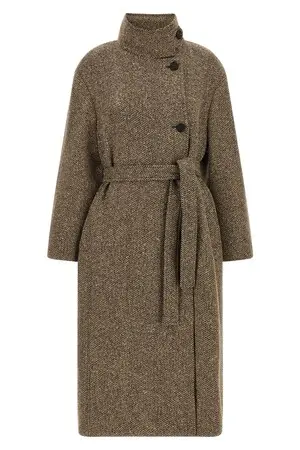 Brunello Cucinelli Sparkling Virgin Wool Coat - Brown