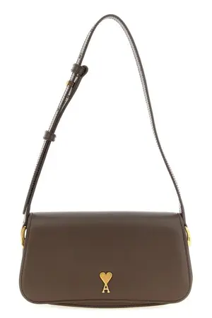 AMI Paris Paris Paris' Shoulder Bag - Brown
