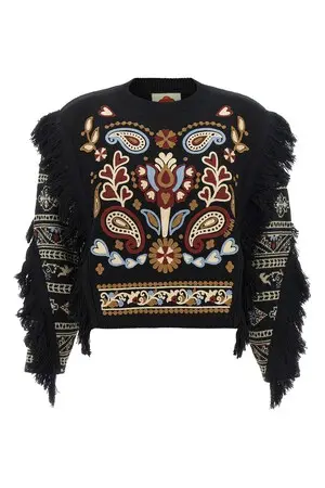 Farm Rio Cornely' Embroidery Sweater