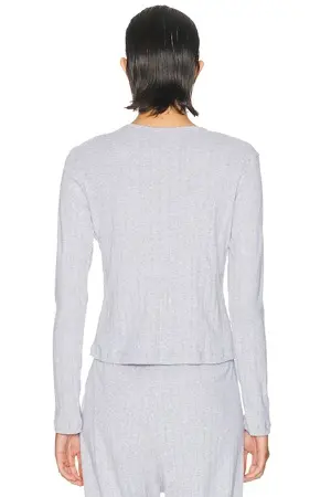 LESET Pointelle Classic Cardigan