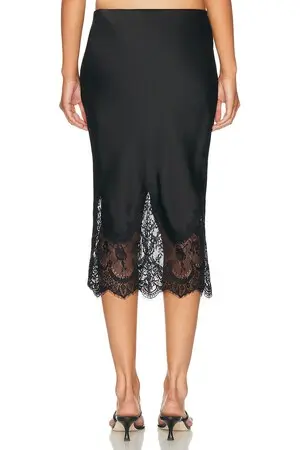 Norma Kamali Bias Half Slip Dress With Lace