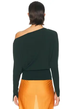 Simkhai Lavina Draped Off Shoulder Sweater