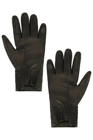 TOTEME Leather Croco-embossed Gloves