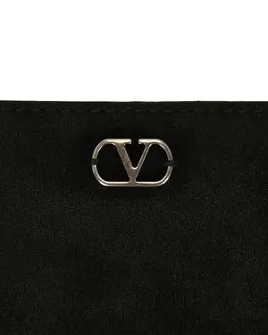 Valentino Garavani Small Suede Crossbody Bag With Studs And Fringe - Nero