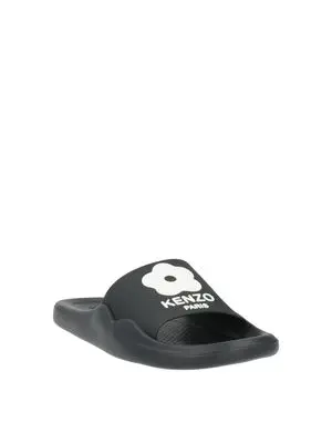 Kenzo Rubber Pool Slides - Black