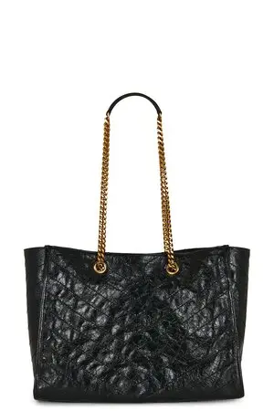 Saint Laurent East West Niki Shopping Bag - Black