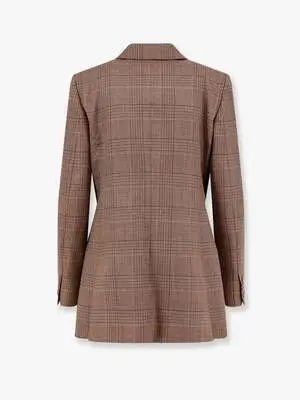 Max Mara Mxmastrale Wool Blazer With Prince Of Wales Pattern