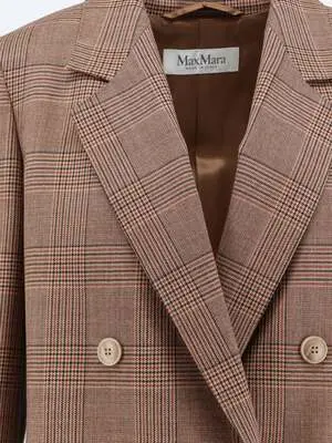 Max Mara Mxmastrale Wool Blazer With Prince Of Wales Pattern