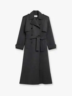 THE FRANKIE SHOP Nikola Wool And Cashmere Blend Coat - Grey