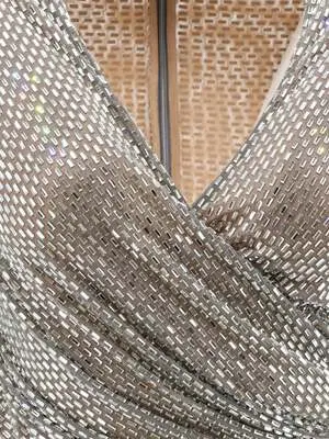 SELF-PORTRAIT Mesh Top With Allover Rhinestones