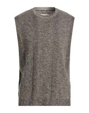 MAISON MARGIELA MAISON MARGIELA Sleeveless Crewneck Sweater In Linen, Cotton, And Polyester Grey