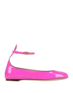 Valentino Garavani Leather Ballet Flats - Fuchsia