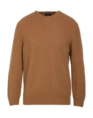Herno Wool And Cashmere Crewneck Sweater - Camel