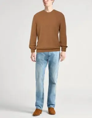 Herno Wool And Cashmere Crewneck Sweater - Camel