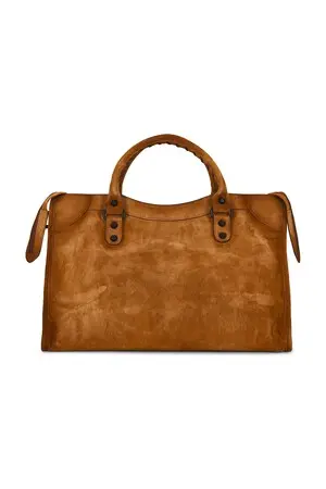 Balenciaga Le City Medium Bag In Brown - Camel