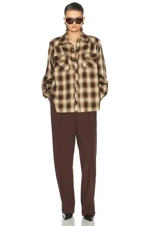 Ronny Kobo Tatie Shirt In Brown