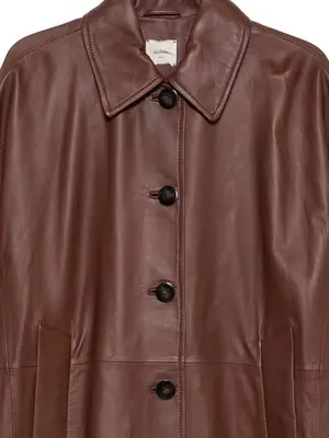 ALYSI Leather Caban Coat