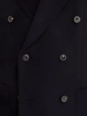 REISS Collin Classic Fit Wool-blend Flannel Double-breasted Blazer