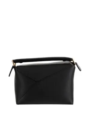 Loewe Puzzle Edge Mini Leather Handbag - Black