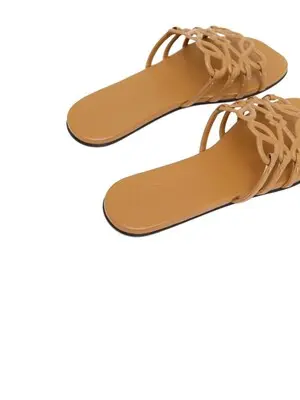 Loewe Petal Anagram Leather Sandals