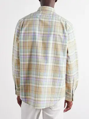 Polo Ralph Lauren Logo-embroidered Checked Cotton-oxford Shirt - Neutrals