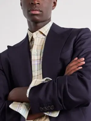 Polo Ralph Lauren Logo-embroidered Checked Cotton-oxford Shirt - Neutrals
