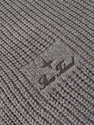 Stone Island Logo-embroidered Cotton-chenille Scarf