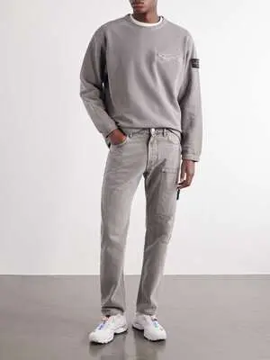 Stone Island Garment-dyed Cotton-fleece Sweatshirt