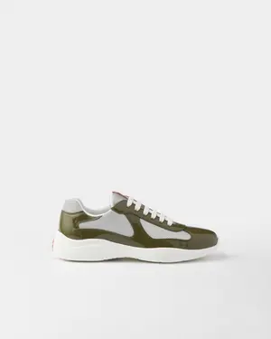 Prada America's Cup Sneakers Patent Leather And Technical Fabric